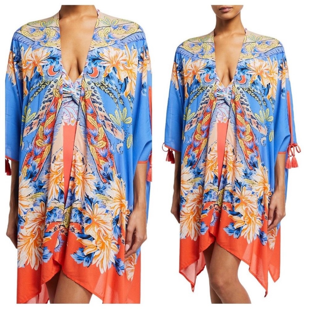 Kahlo Short Kimono Floral Print Kimono Cover Up Robe … - Gem